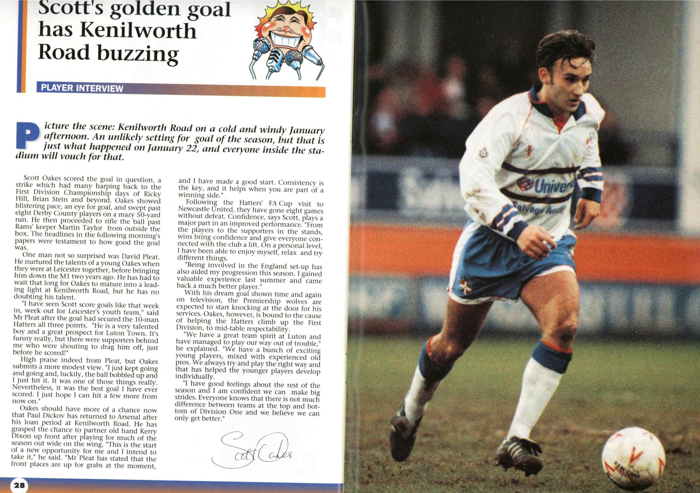 Scott Oakes | Hatters Heritage | A History of Luton Town FC