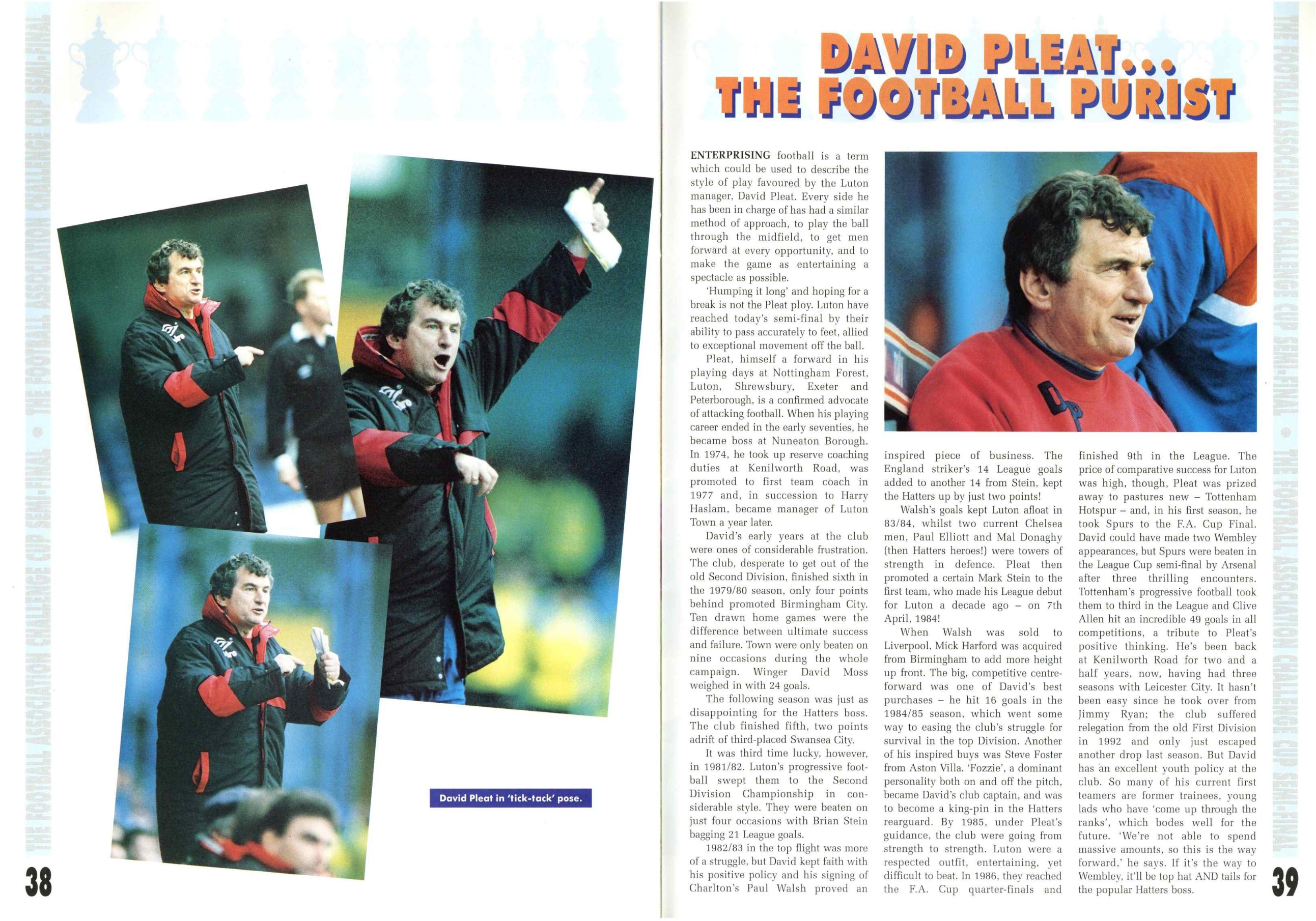 David Pleat | Hatters Heritage | A History of Luton Town FC