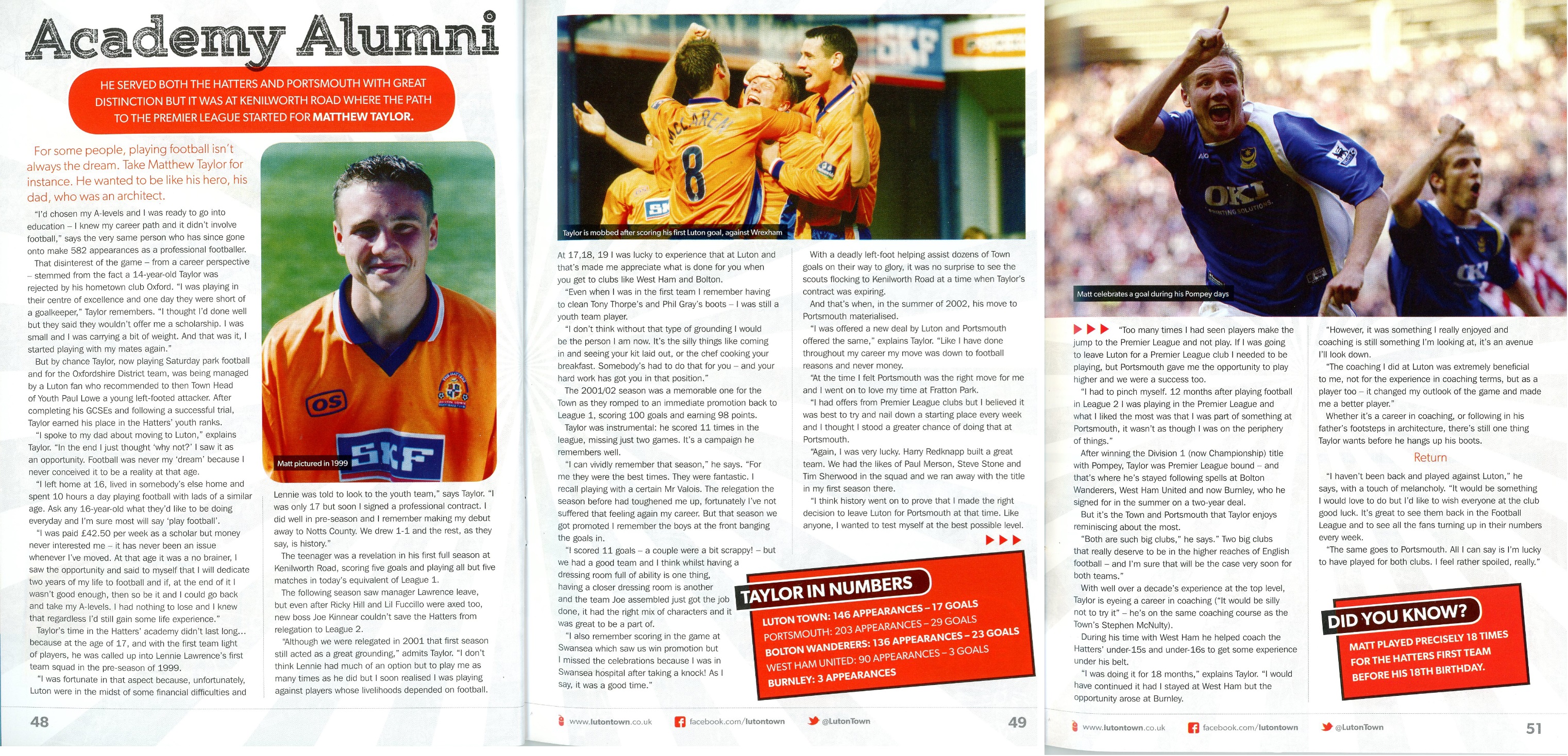 Matt Taylor | Hatters Heritage | A History of Luton Town FC