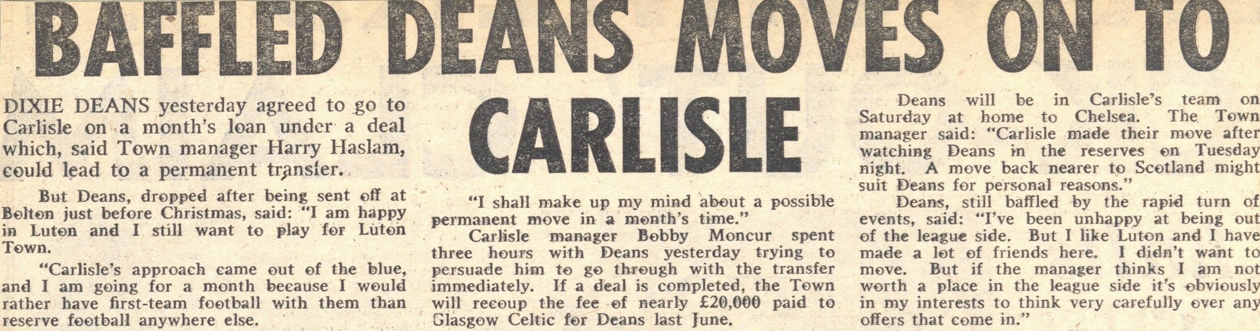 Dixie Deans | Hatters Heritage | A History of Luton Town FC