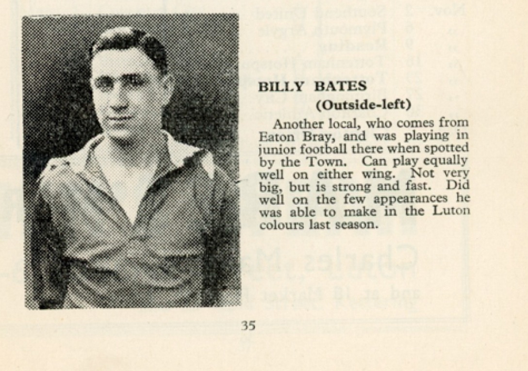 Billy Bates | Hatters Heritage | A History of Luton Town FC