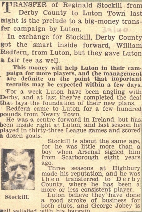 Billy Redfern | Hatters Heritage | A History of Luton Town FC