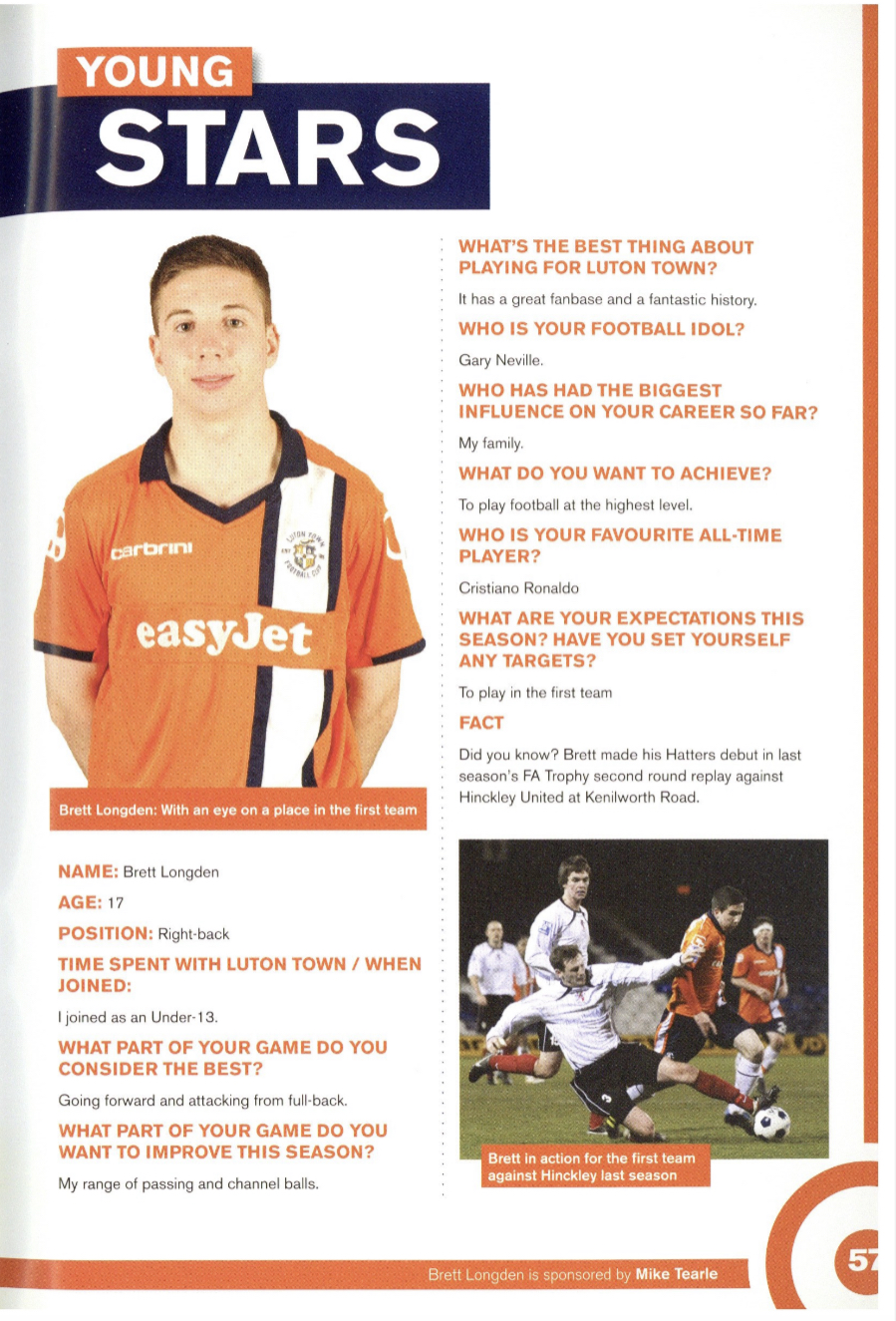 Brett Longden | Hatters Heritage | A History of Luton Town FC
