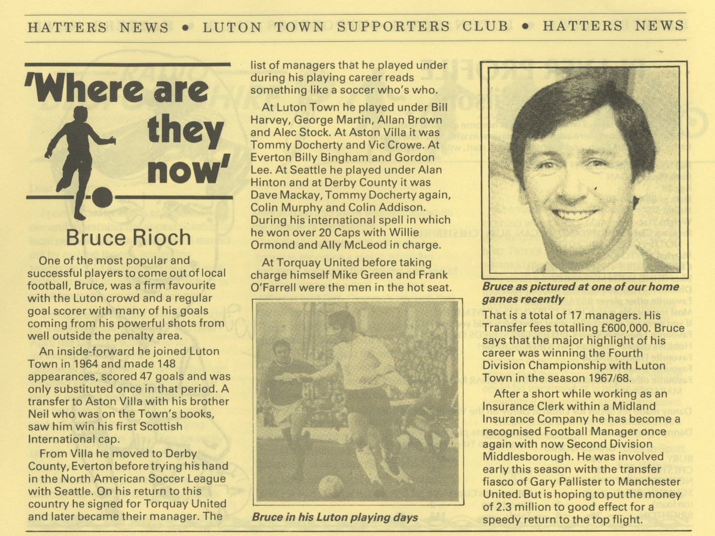 Bruce Rioch | Hatters Heritage | A History of Luton Town FC