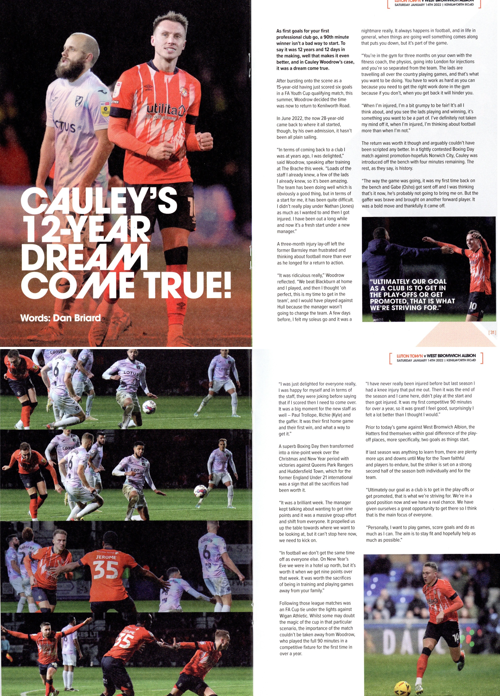 Cauley Woodrow | Hatters Heritage | A History of Luton Town FC