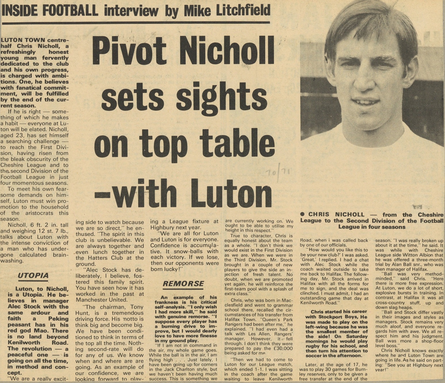 Chris Nicholl | Hatters Heritage | A History of Luton Town FC