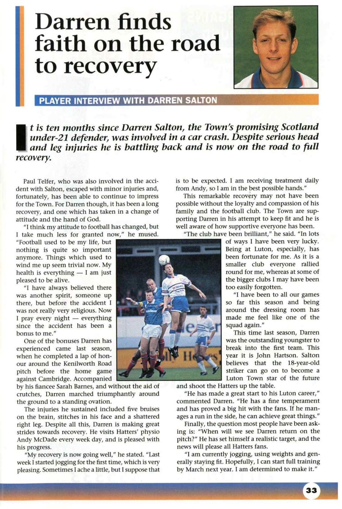 Darren Salton | Hatters Heritage | A History of Luton Town FC
