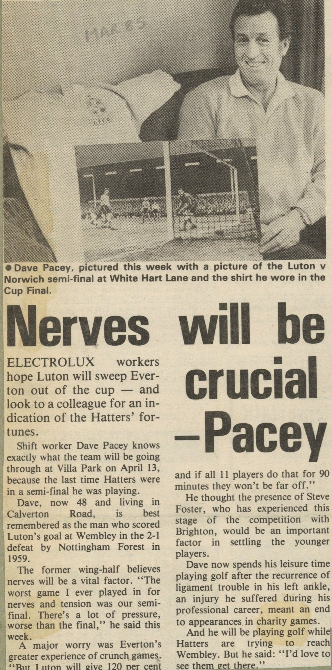 David Pacey | Hatters Heritage | A History of Luton Town FC