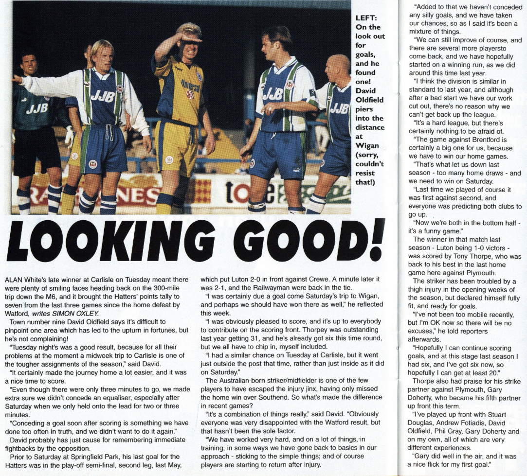 David Oldfield | Hatters Heritage | A History of Luton Town FC