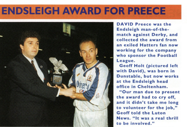 David Preece | Hatters Heritage | A History of Luton Town FC
