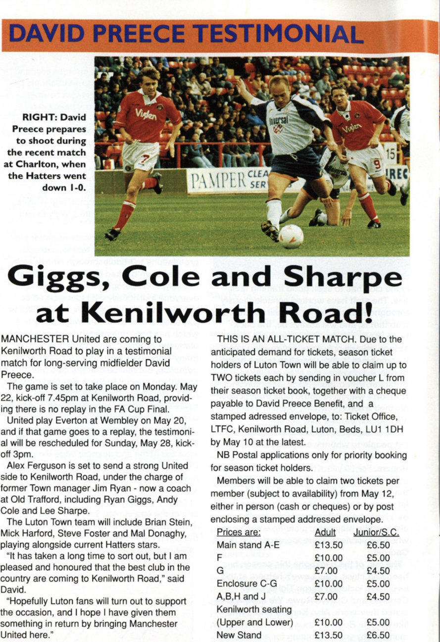 David Preece | Hatters Heritage | A History of Luton Town FC