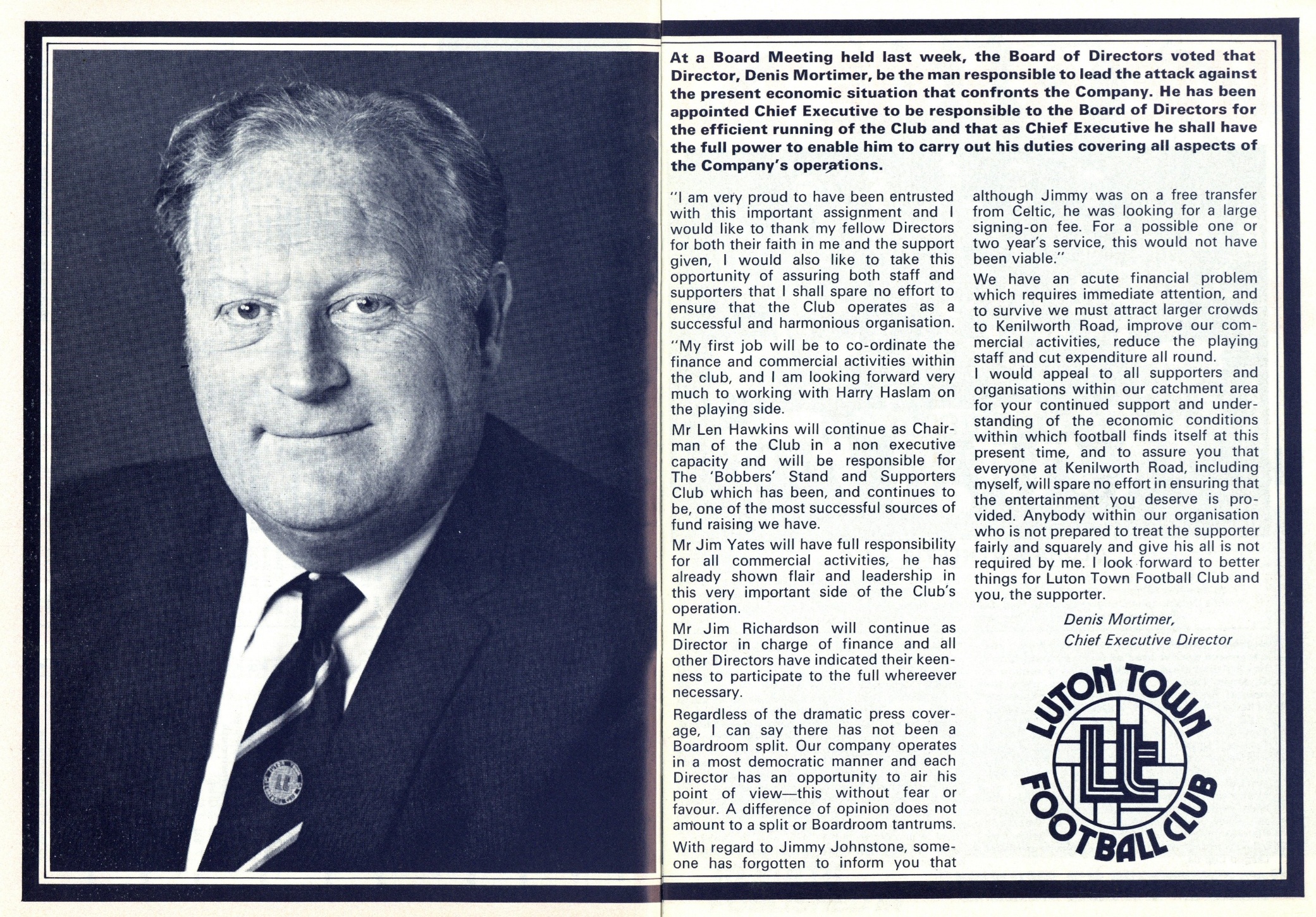 Jim Richardson | Hatters Heritage | Luton Town FC