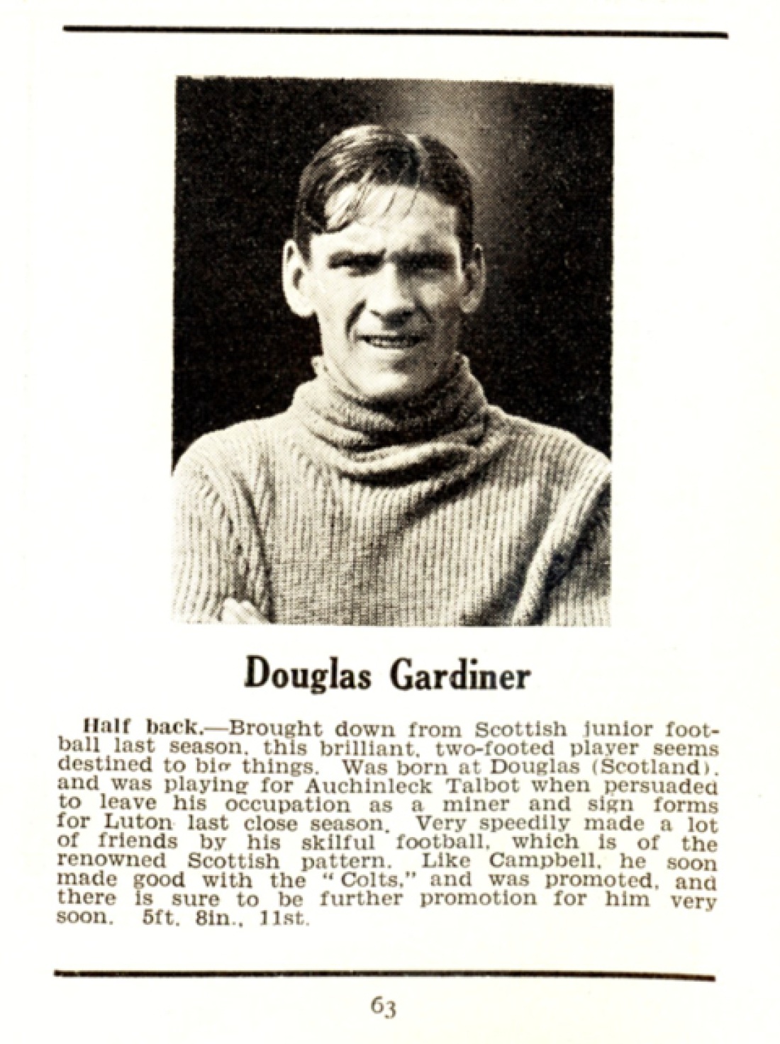 Doug Gardiner | Hatters Heritage | A History of Luton Town FC