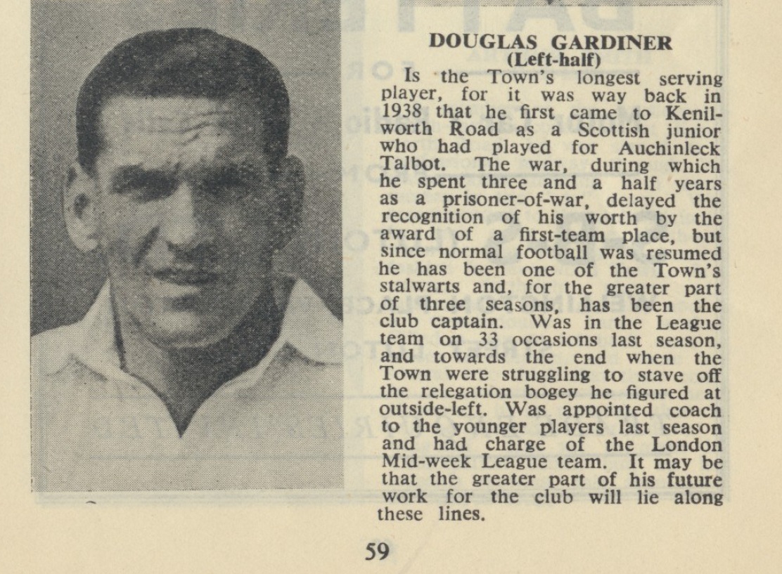 Doug Gardiner | Hatters Heritage | A History of Luton Town FC