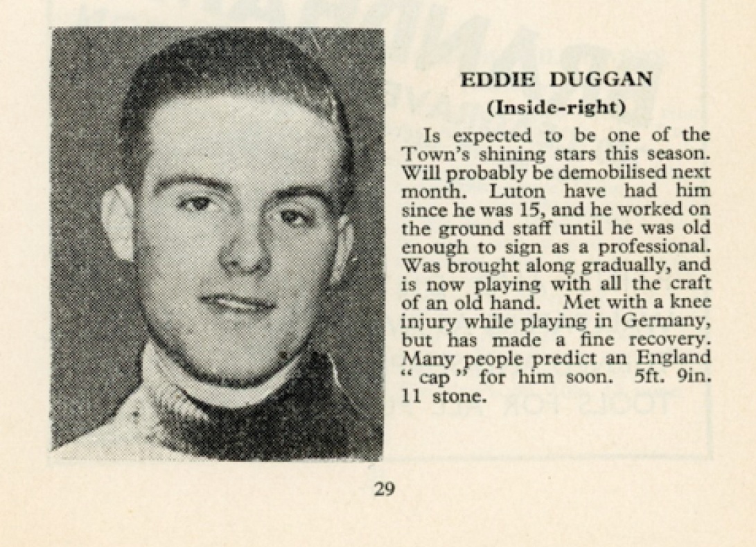 Ted Duggan | Hatters Heritage | A History of Luton Town FC