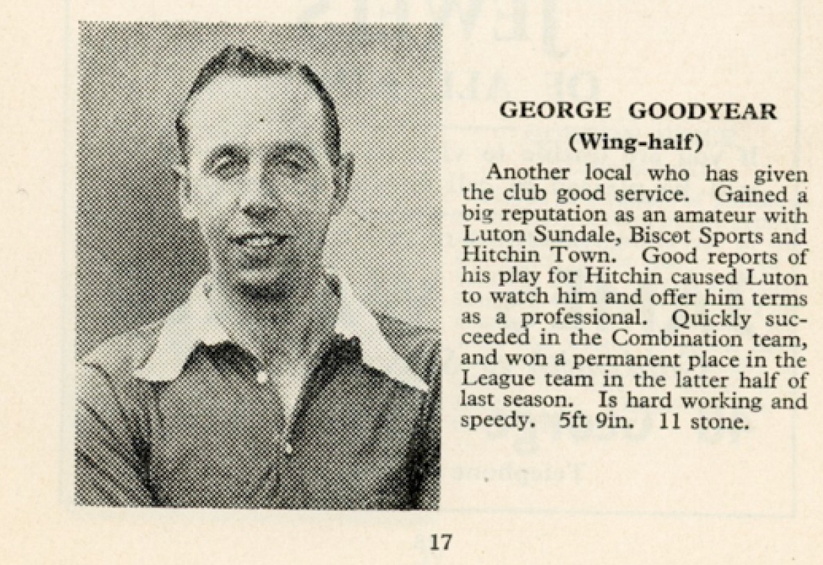 George Goodyear | Hatters Heritage | A History of Luton Town FC