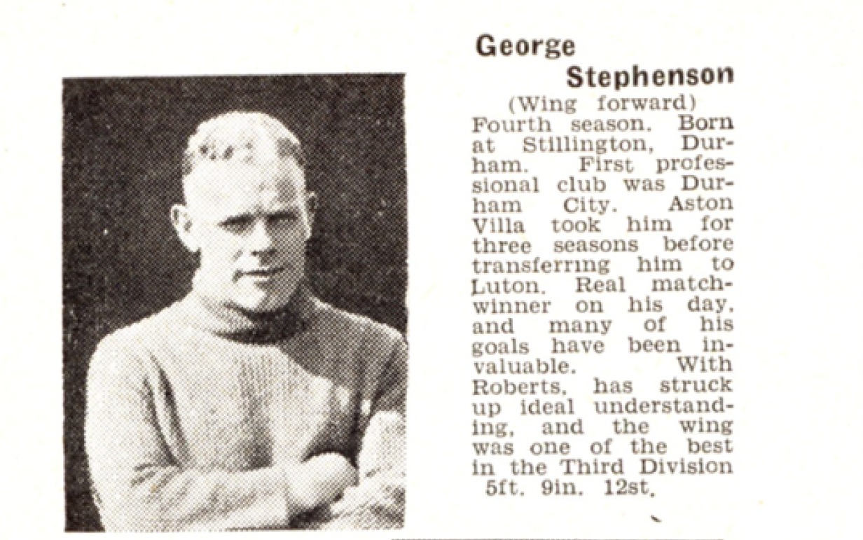 George Stephenson | Hatters Heritage | A History of Luton Town FC