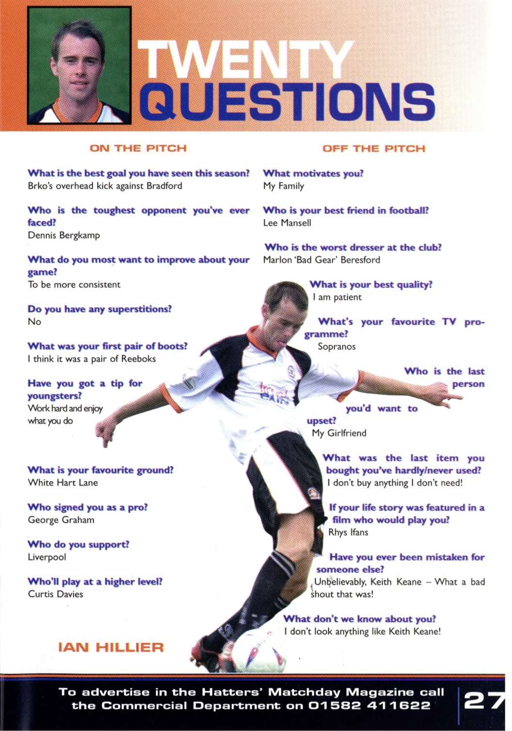 Ian Hillier | Hatters Heritage | A History of Luton Town FC