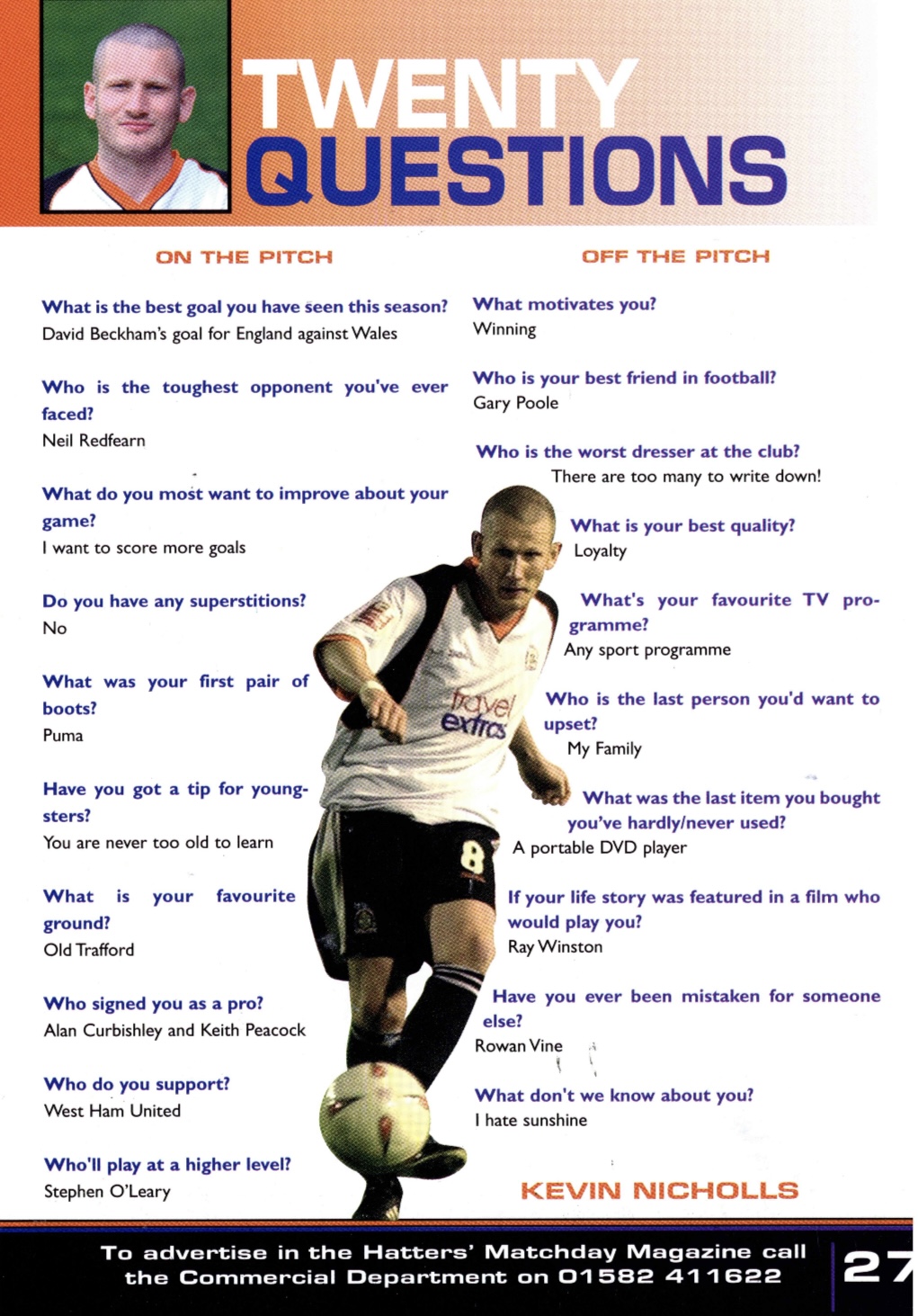 Kevin Nicholls | Hatters Heritage | A History of Luton Town FC