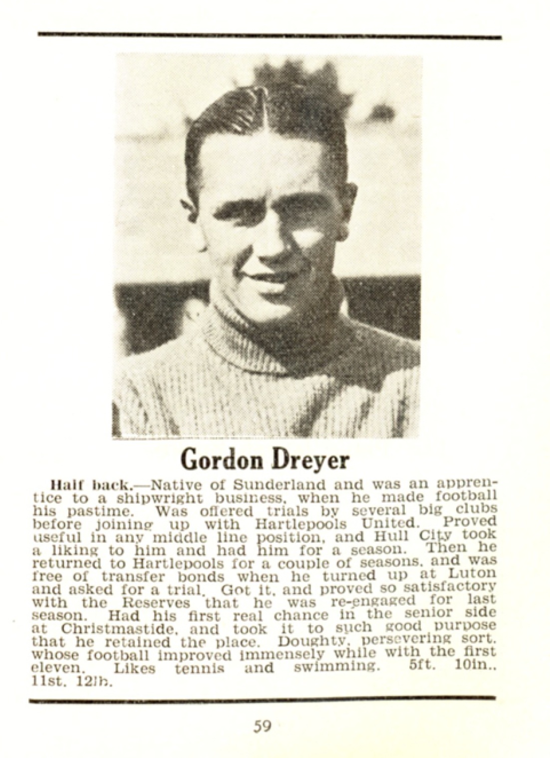 Gordon Dreyer | Hatters Heritage | A History of Luton Town FC