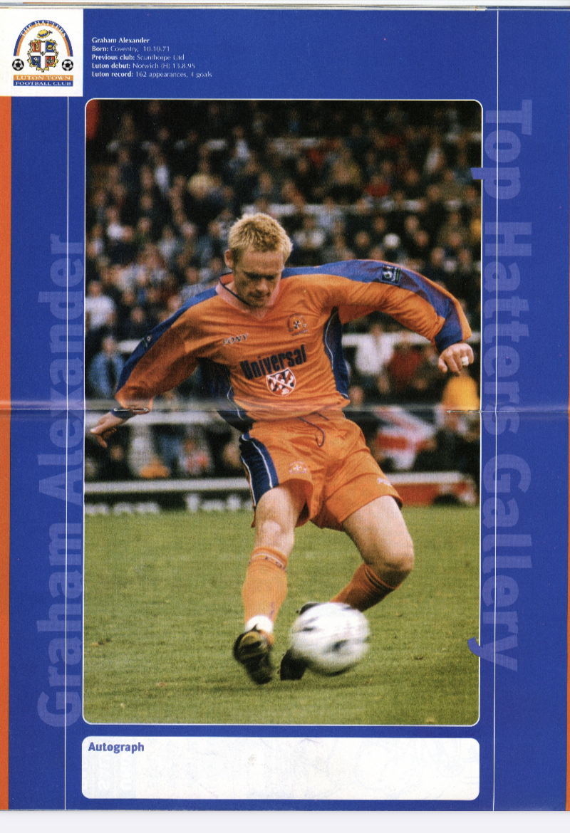 Graham Alexander | Hatters Heritage | A History of Luton Town FC