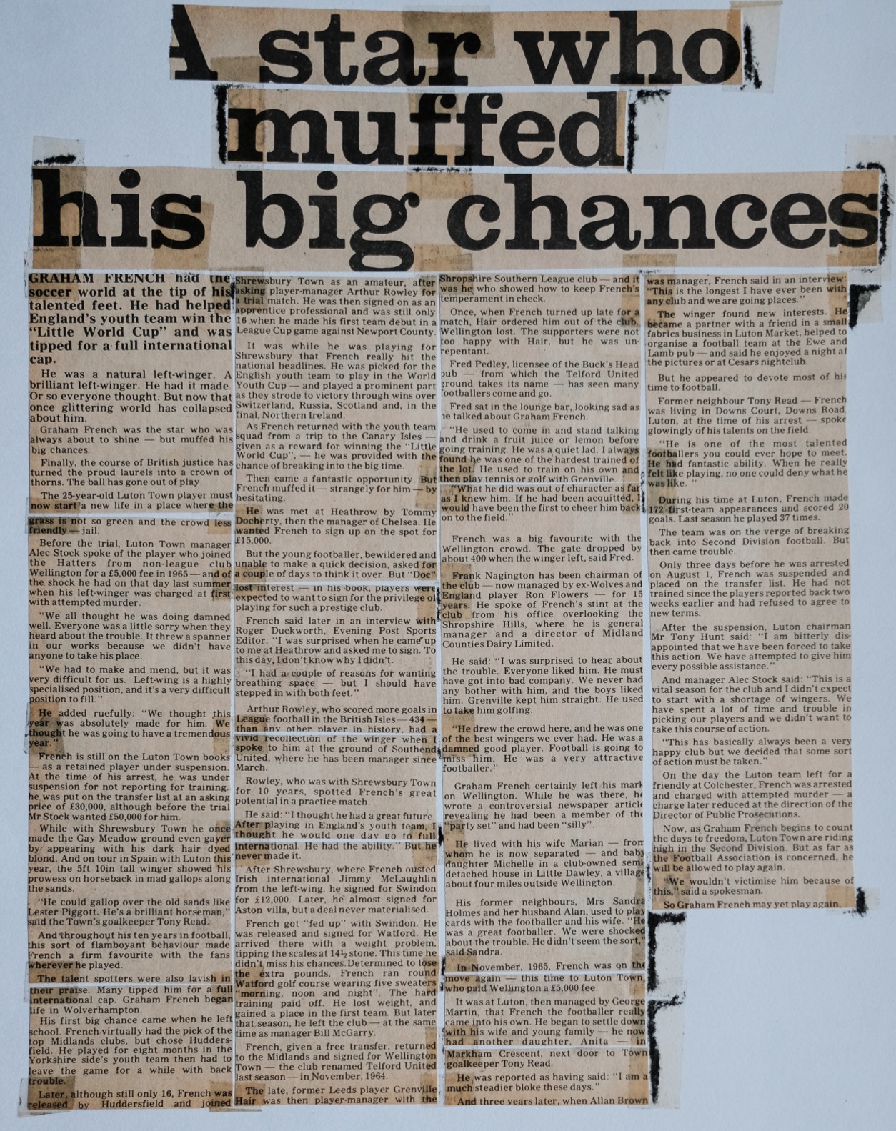 Graham French | Hatters Heritage | A History of Luton Town FC