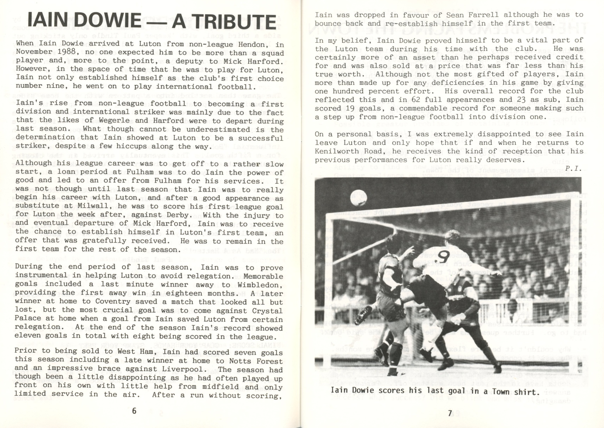 Iain Dowie | Hatters Heritage | A History of Luton Town FC