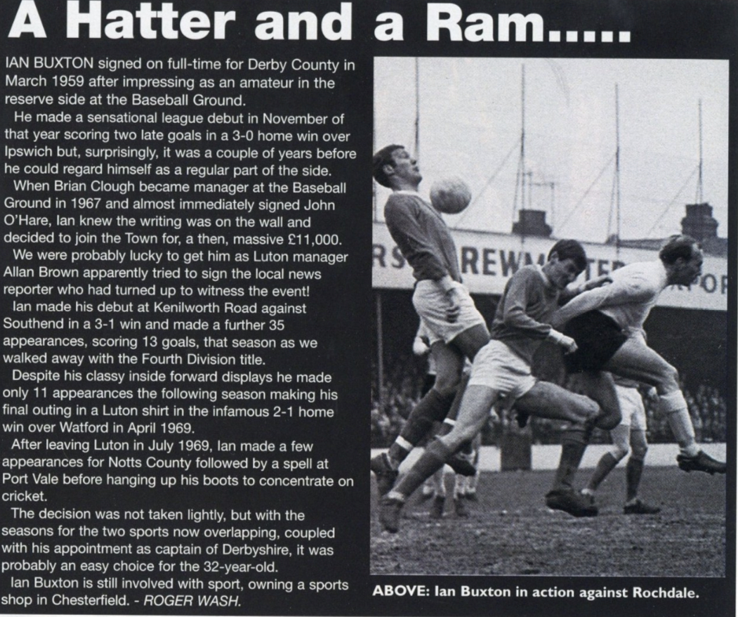 Ian Buxton | Hatters Heritage | A History of Luton Town FC