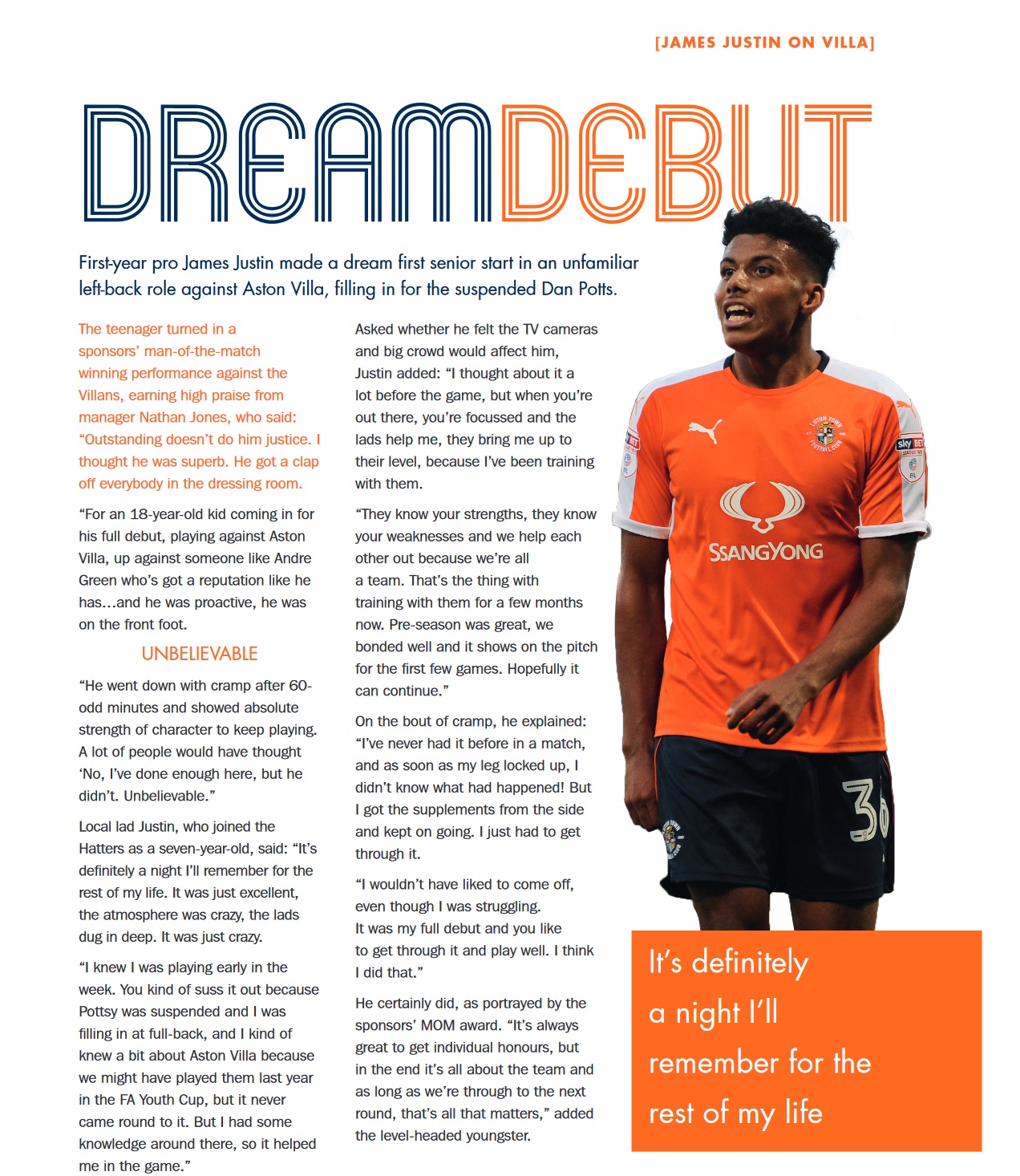James Justin | Hatters Heritage | A History of Luton Town FC