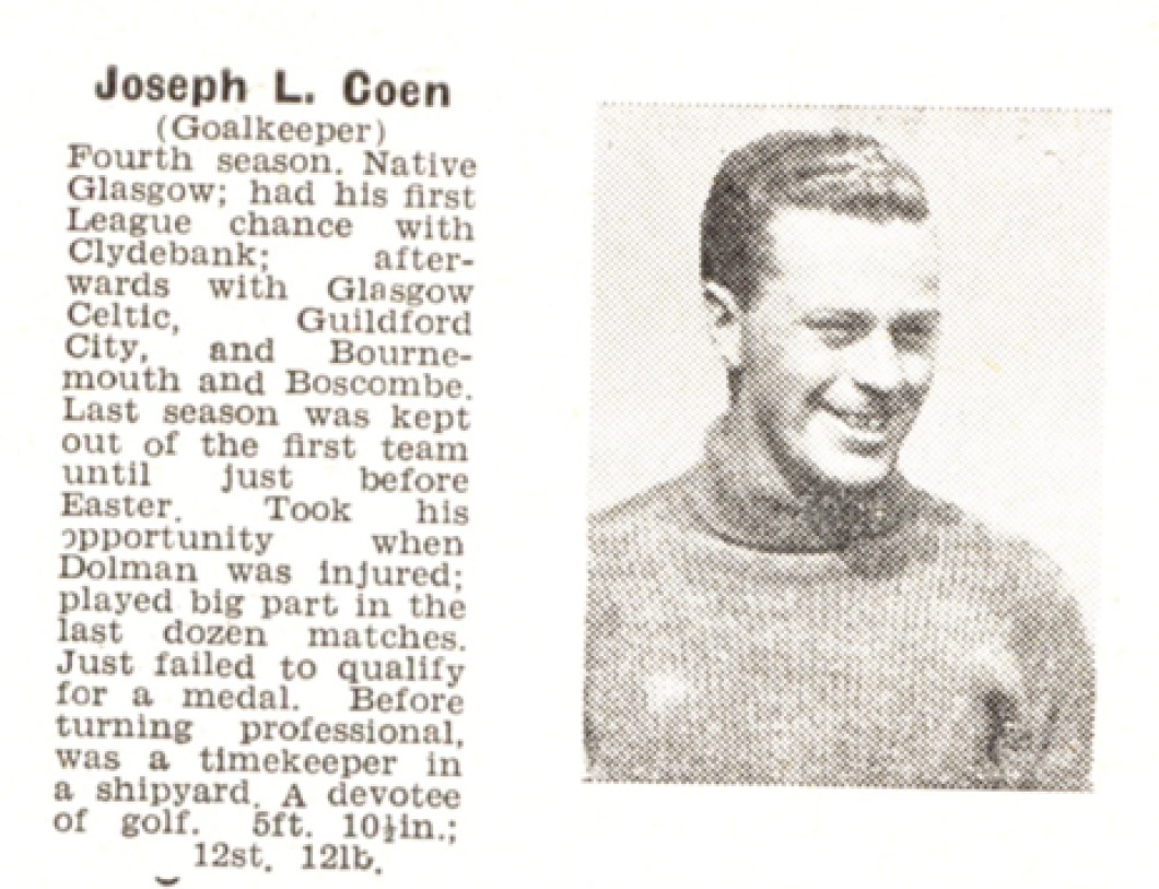Joe Coen | Hatters Heritage | A History of Luton Town FC