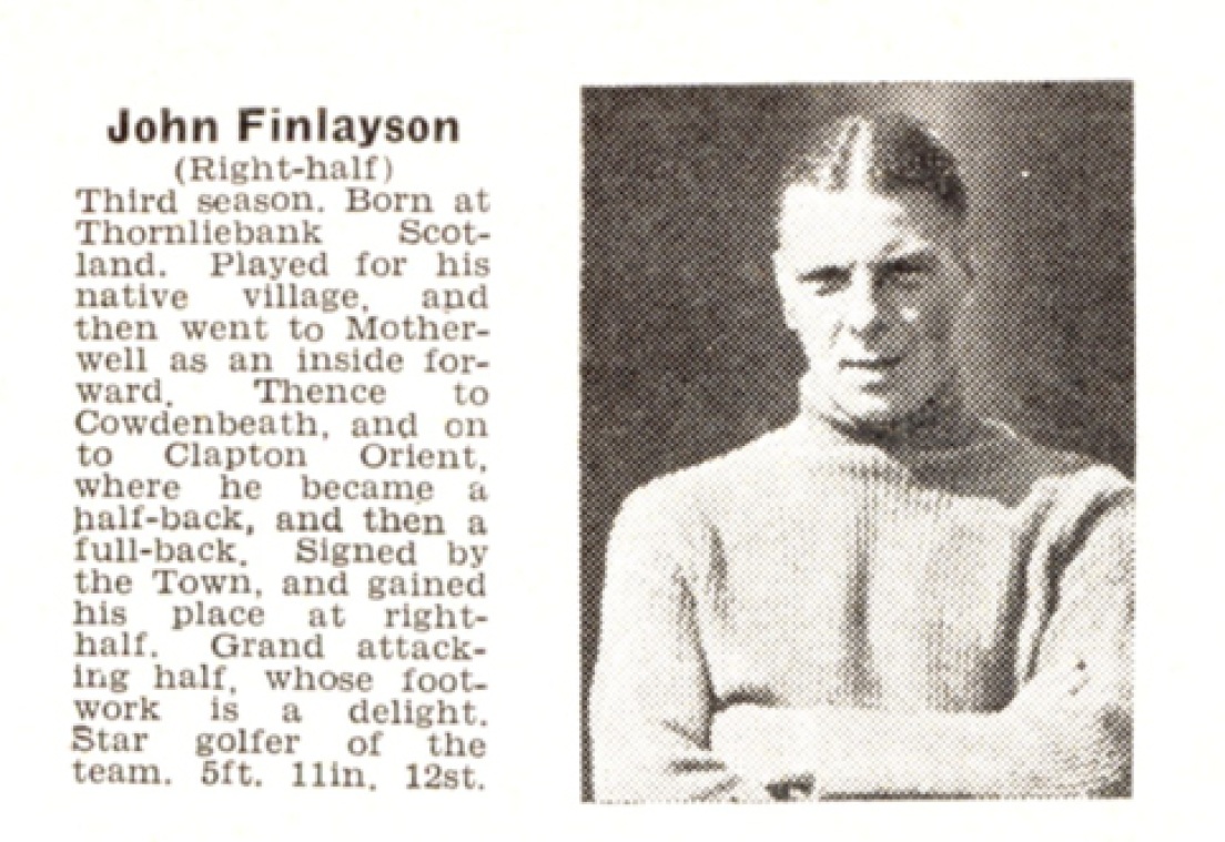 Jock Finlayson | Hatters Heritage | A History of Luton Town FC