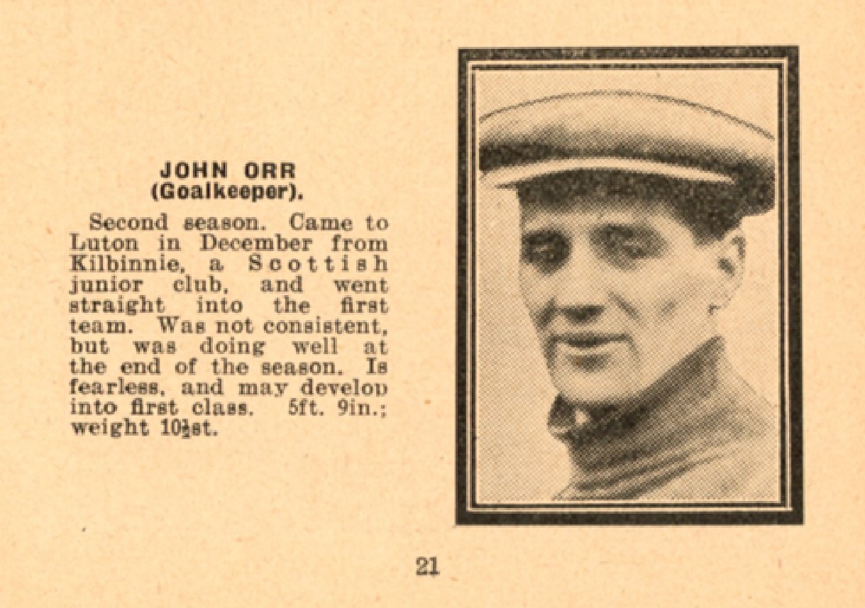 John Orr | Hatters Heritage | A History of Luton Town FC