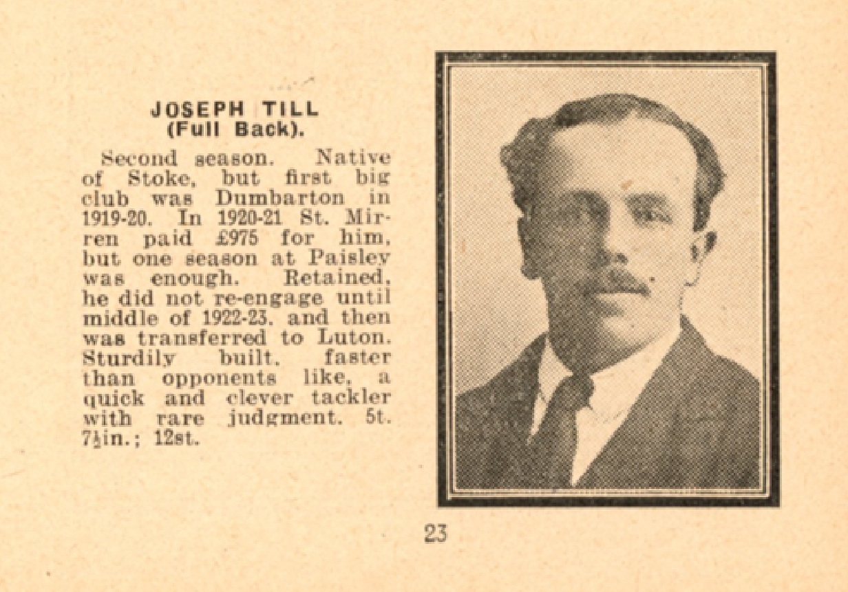 Joe Till | Hatters Heritage | A History of Luton Town FC