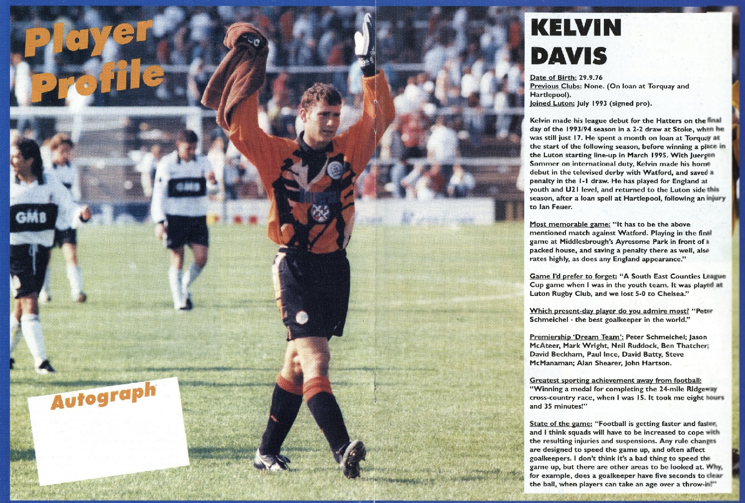 Kelvin Davis | Hatters Heritage | A History of Luton Town FC
