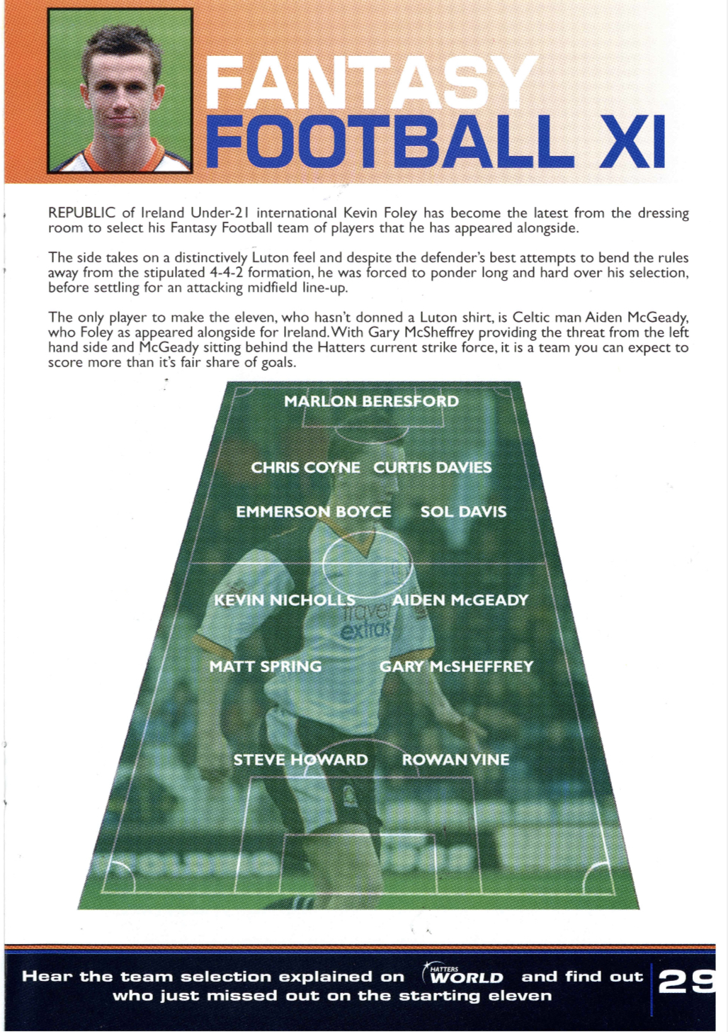 Kevin Foley | Hatters Heritage | A History of Luton Town FC