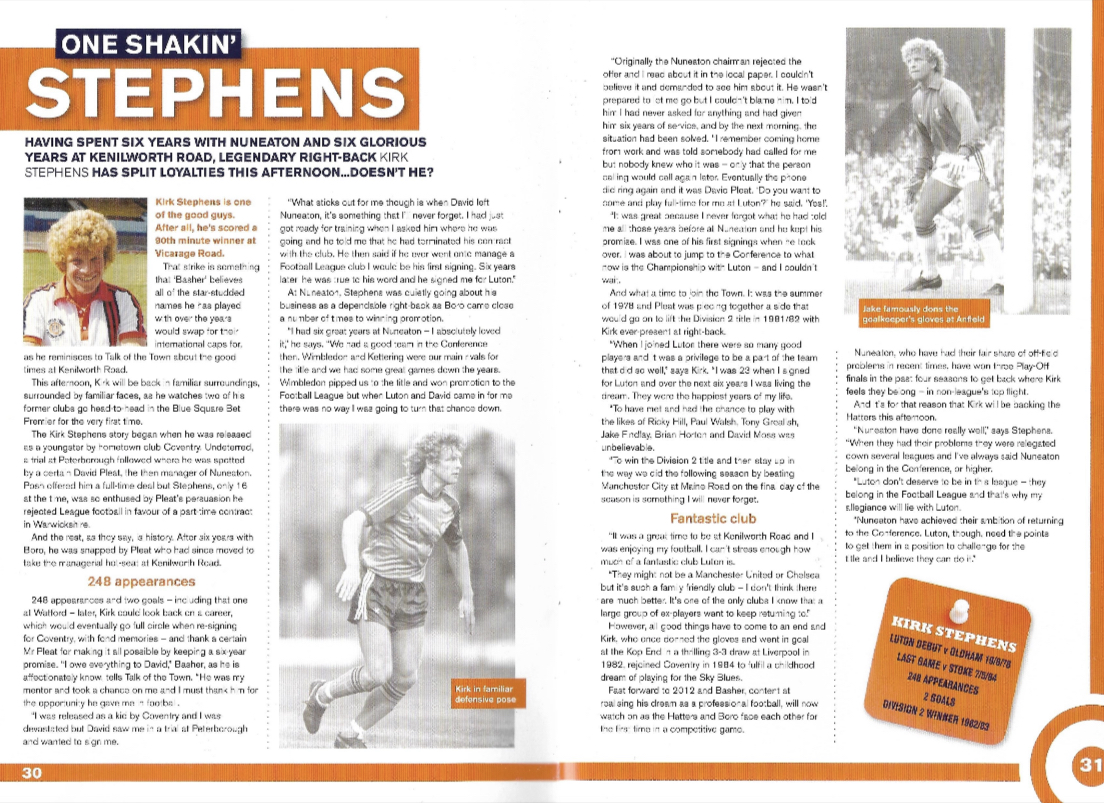 Kirk Stephens | Hatters Heritage | A History of Luton Town FC
