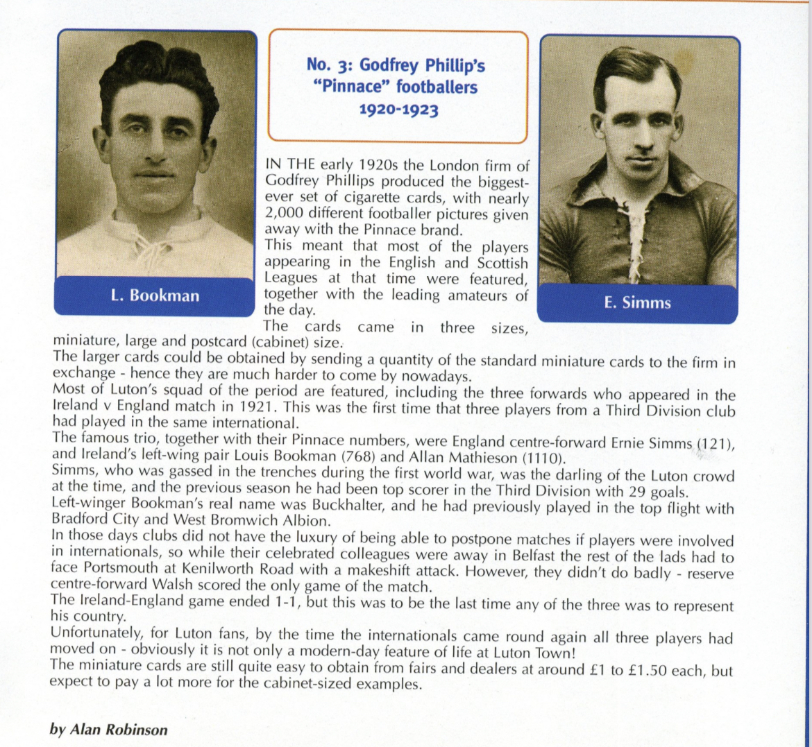 Ernie Simms | Hatters Heritage | A History of Luton Town FC