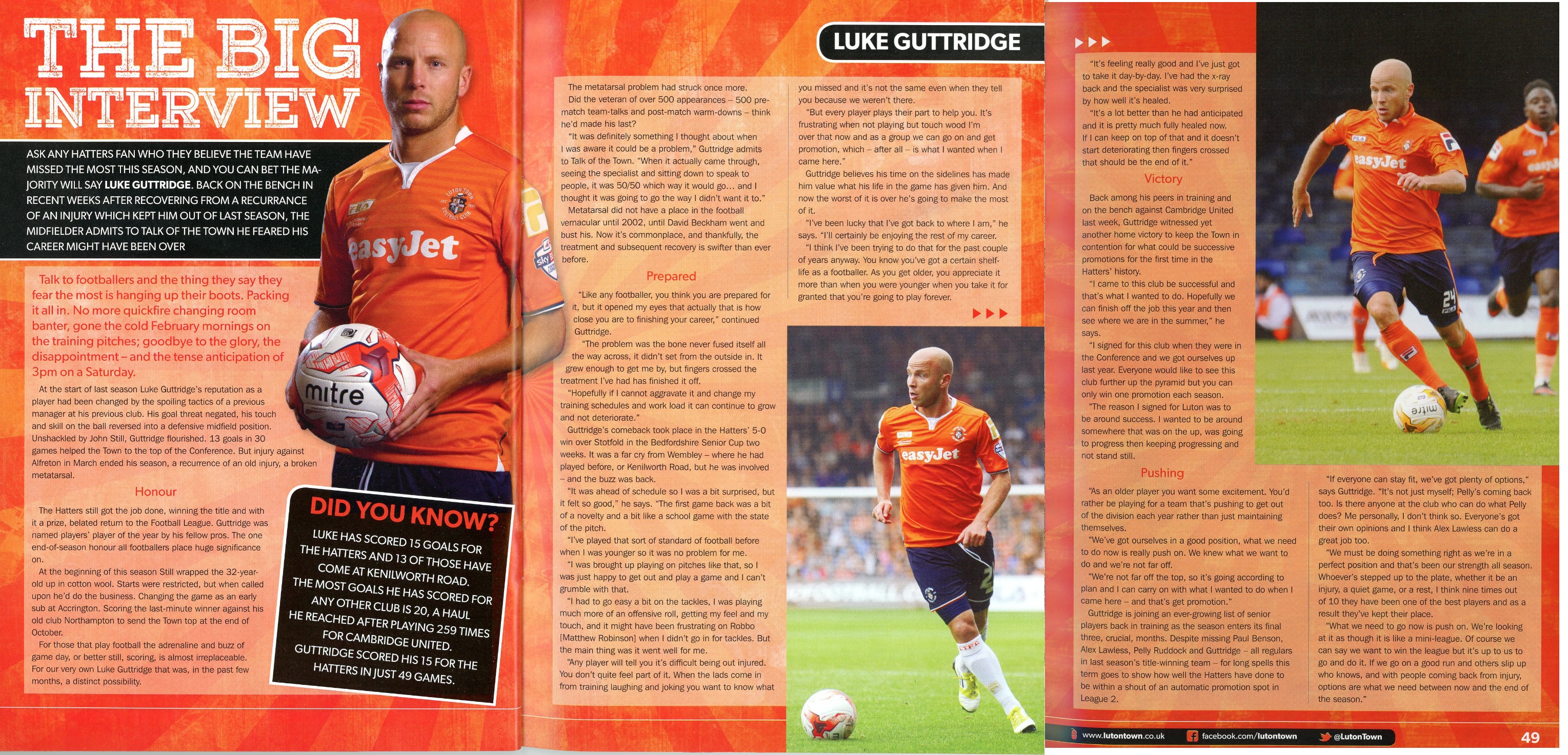 Luke Guttridge | Hatters Heritage | A History of Luton Town FC