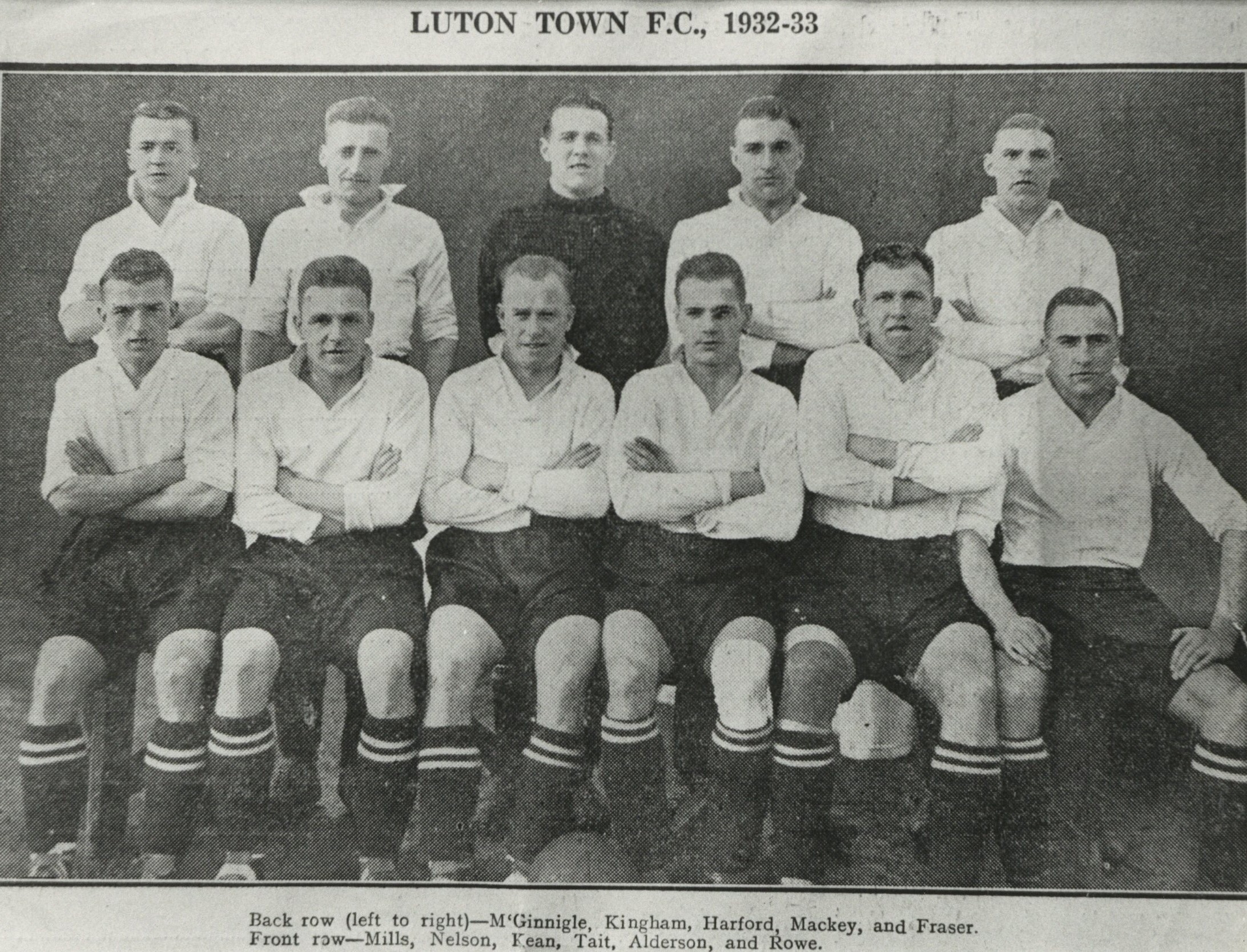 Luton Town Team Photo 1932-33 3 | Hatters Heritage | A History of Luton Town FC
