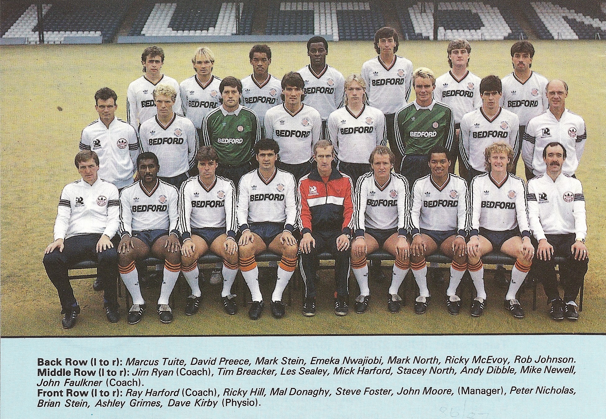 Luton Town Team Photo 1986-87 | Hatters Heritage | A History of Luton ...