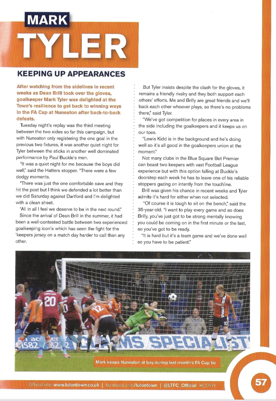 Mark Tyler | Hatters Heritage | A History of Luton Town FC