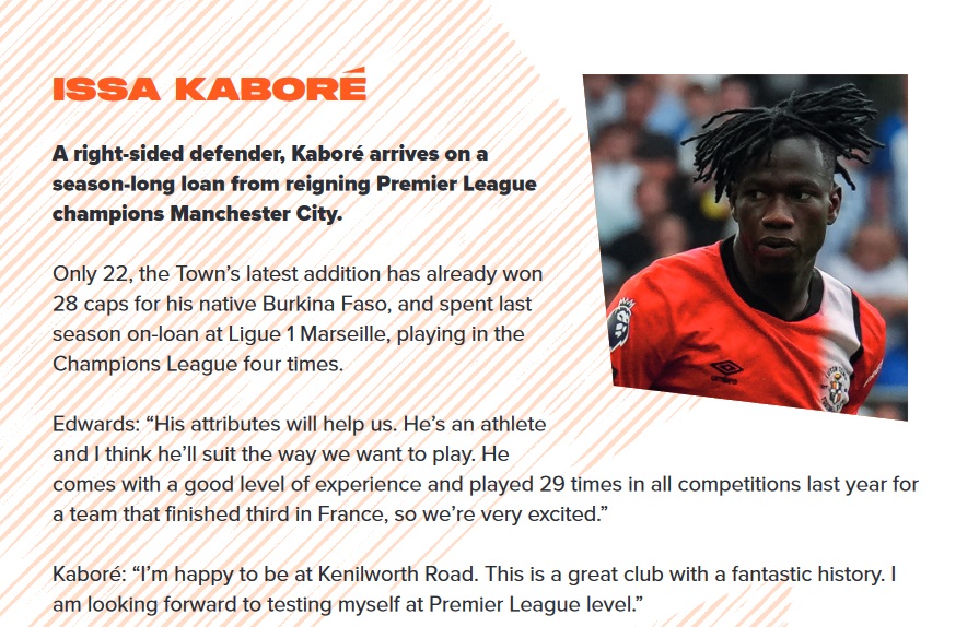 Issa Kabore | Hatters Heritage | A History of Luton Town FC
