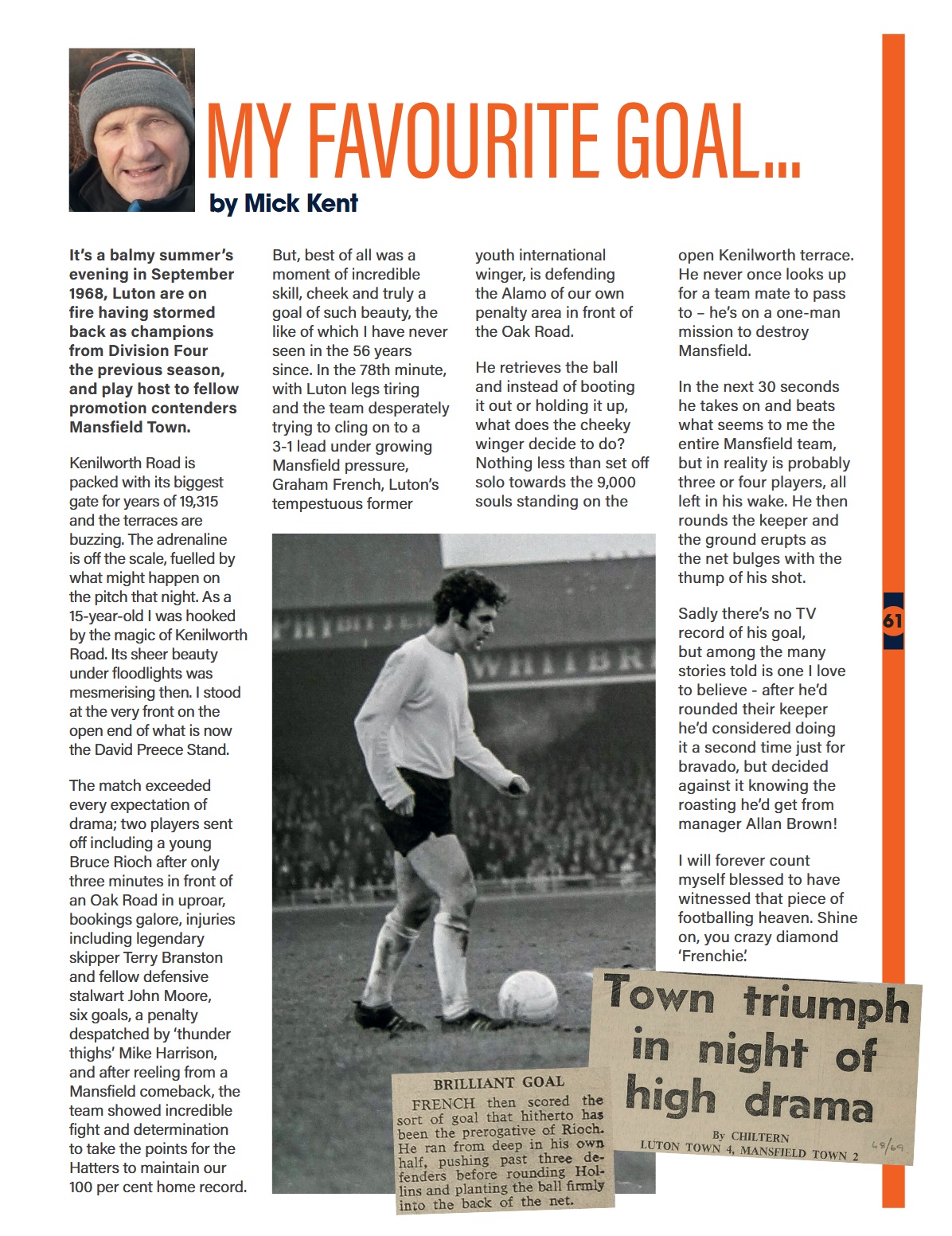 Luton Town FC vs Mansfield Town (18th Sep 1968) | Hatters Heritage | A ...