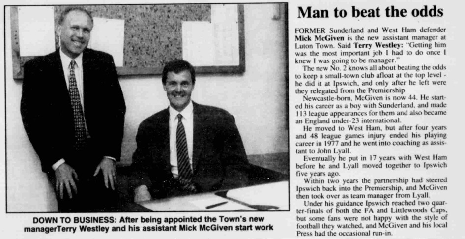 Terry Westley | Hatters Heritage | Luton Town FC