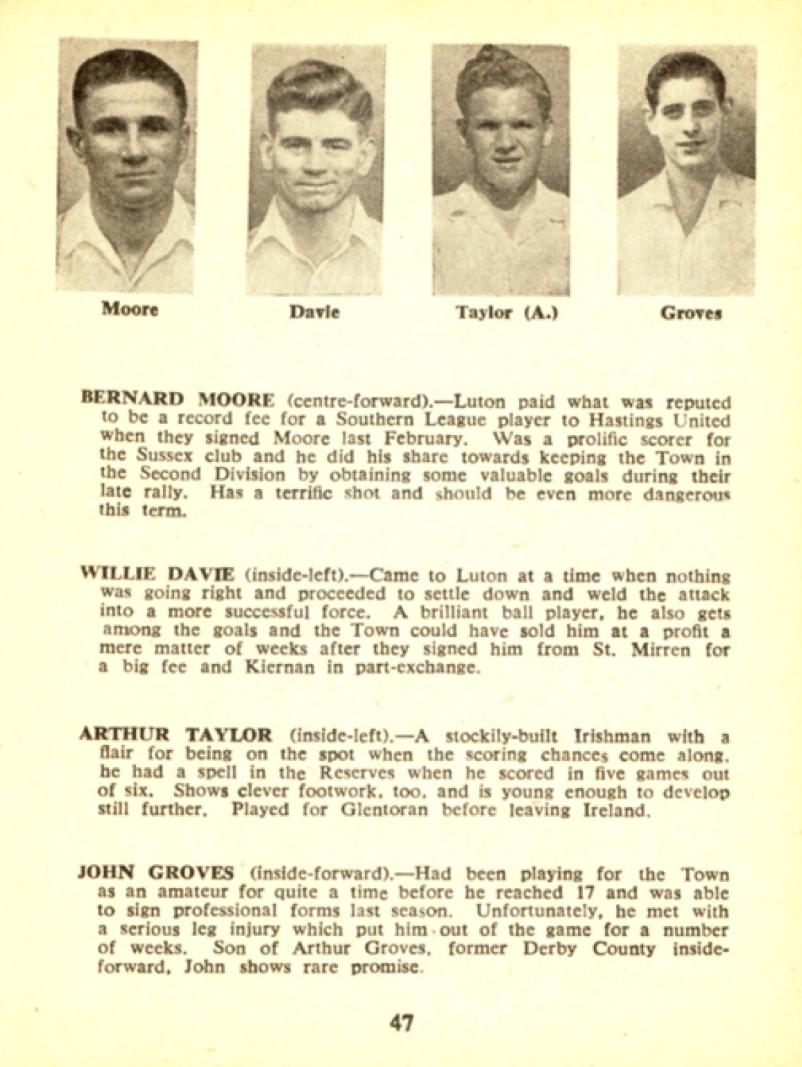 Arthur Taylor | Hatters Heritage | A History of Luton Town FC