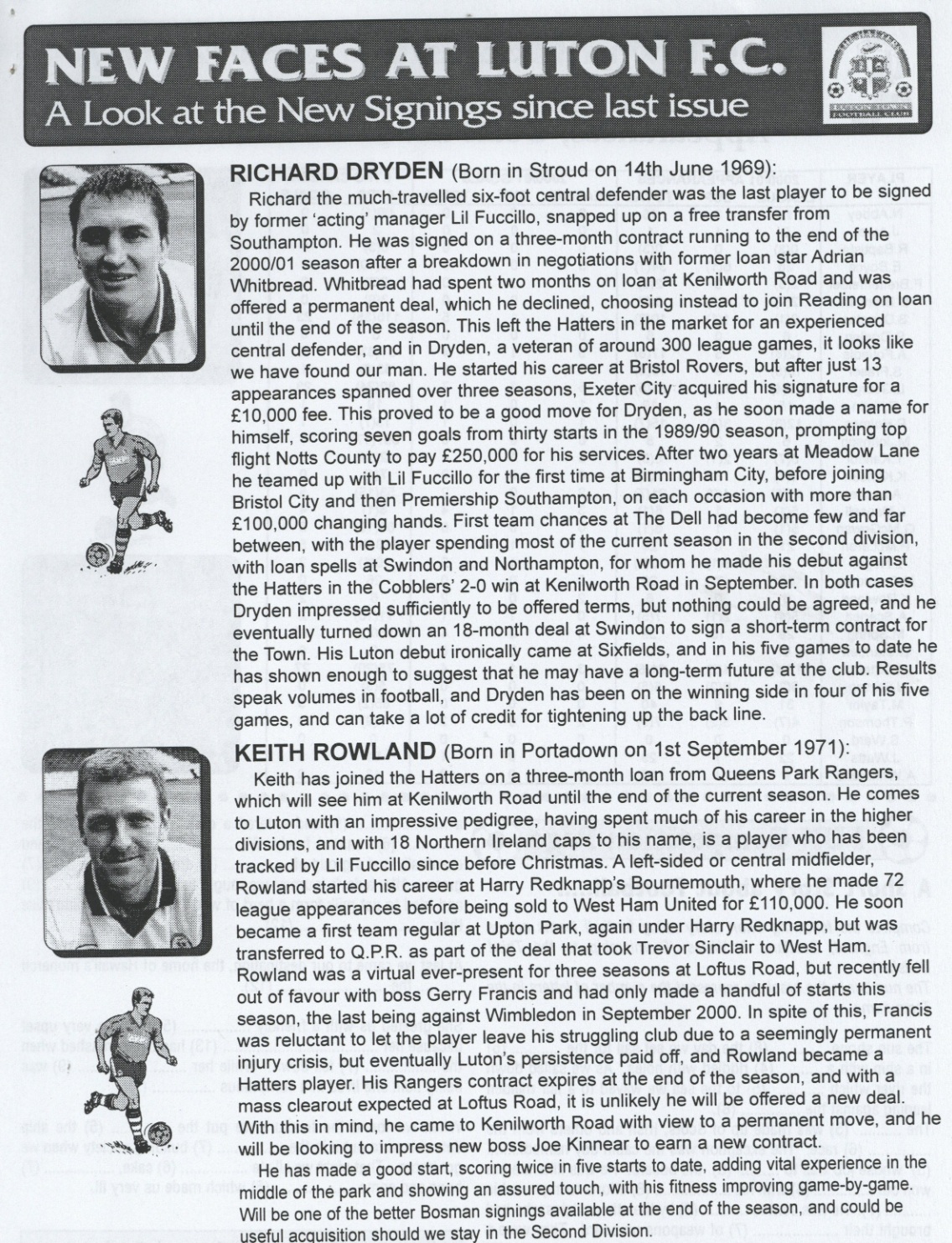 Keith Rowland | Hatters Heritage | A History of Luton Town FC
