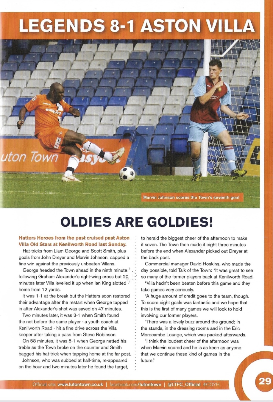 Marvin Johnson | Hatters Heritage | A History of Luton Town FC