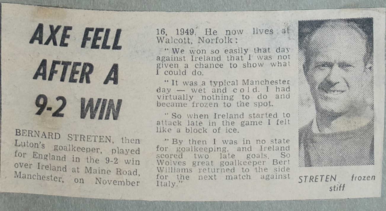 Bernard Streten | Hatters Heritage | A History of Luton Town FC