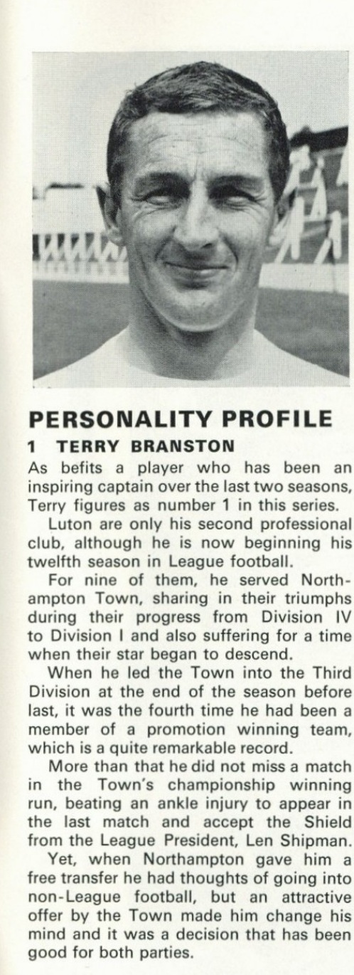 Terry Branston | Hatters Heritage | A History of Luton Town FC