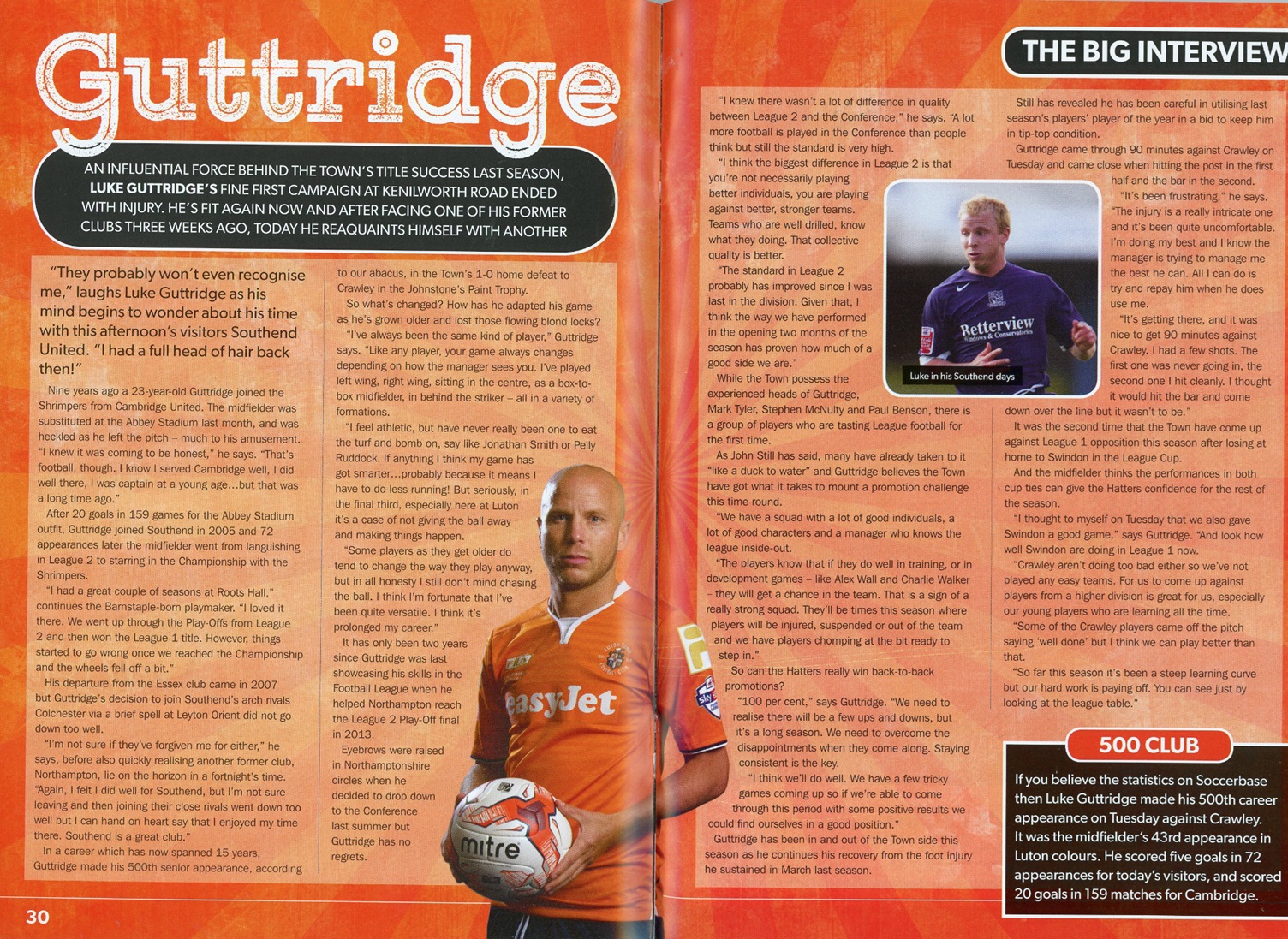 Luke Guttridge | Hatters Heritage | A History of Luton Town FC